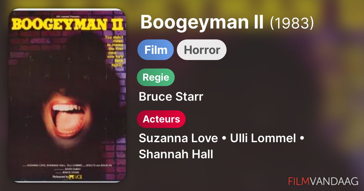 Boogeyman II (film, 1983) - FilmVandaag.nl