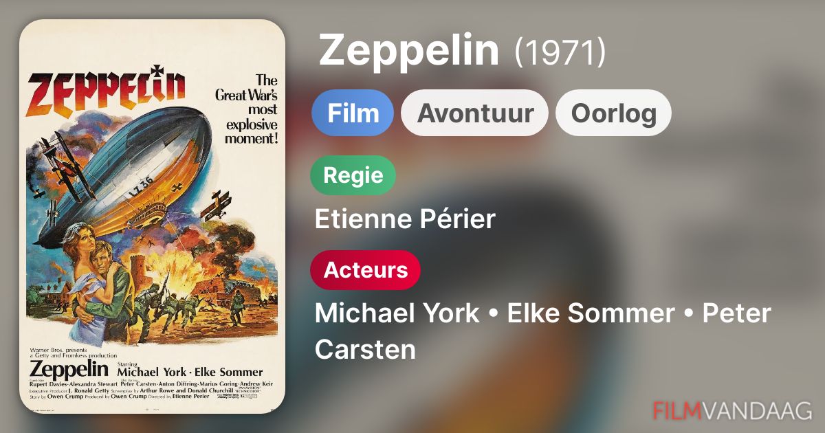 Zeppelin (film, 1971) - FilmVandaag.nl
