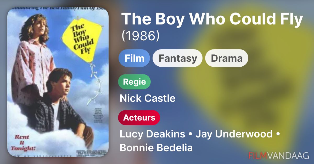 The Boy Who Could Fly (film, 1986) - FilmVandaag.nl