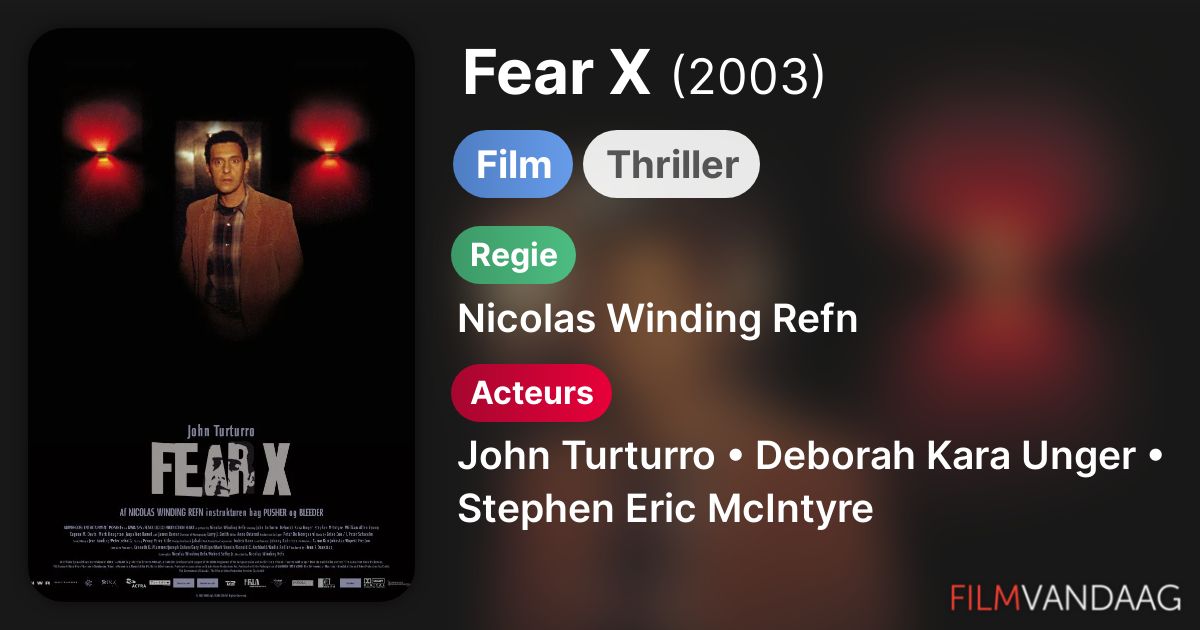 Fear X (film, 2003) - FilmVandaag.nl