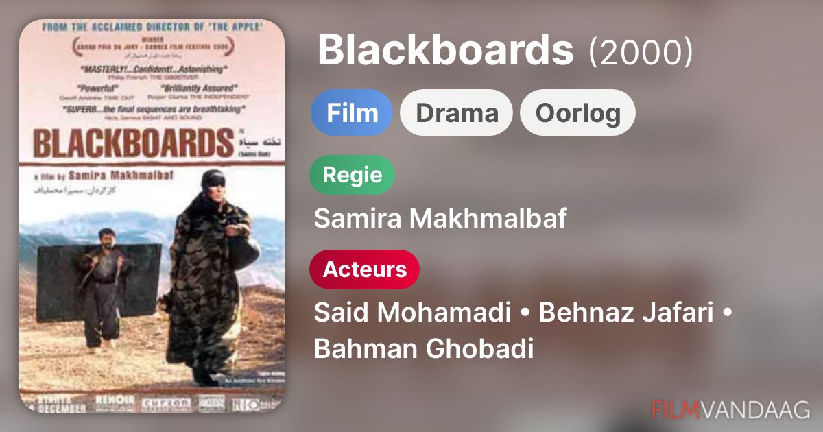 Blackboards (film, 2000) - FilmVandaag.nl