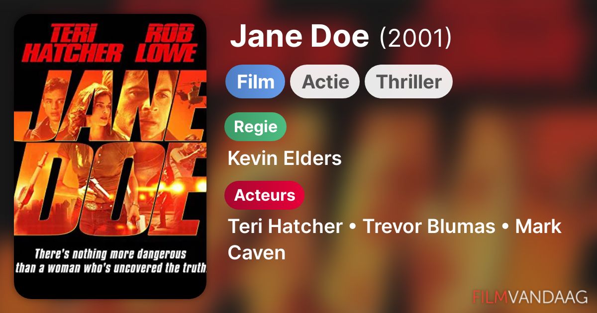 Jane Doe (film, 2001) - FilmVandaag.nl