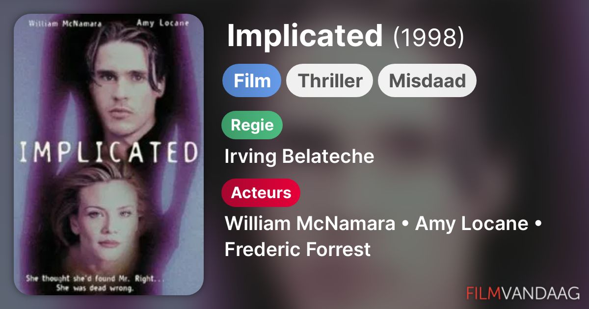 Implicated (film, 1998) - FilmVandaag.nl