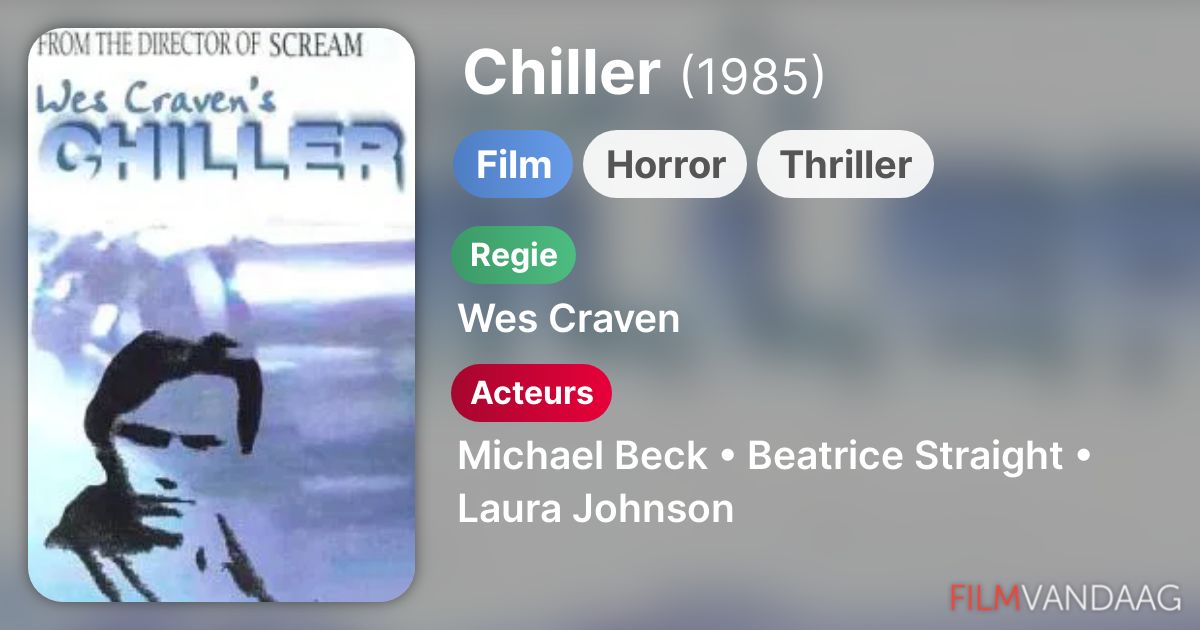 Chiller (film, 1985) Nu Online Kijken - FilmVandaag.nl