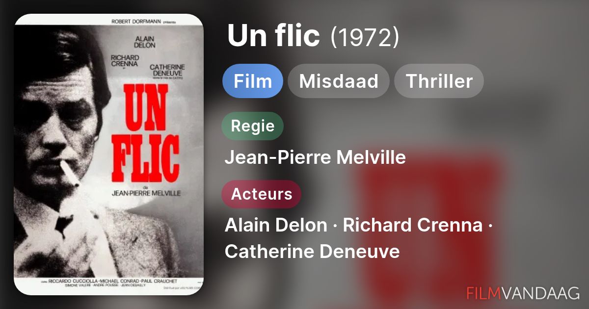 Un flic (film, 1972) kopen op dvd of blu-ray - FilmVandaag.nl