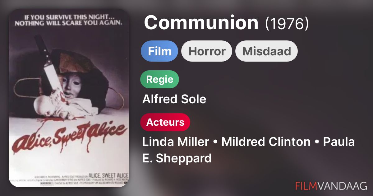 Communion (film, 1976) - FilmVandaag.nl