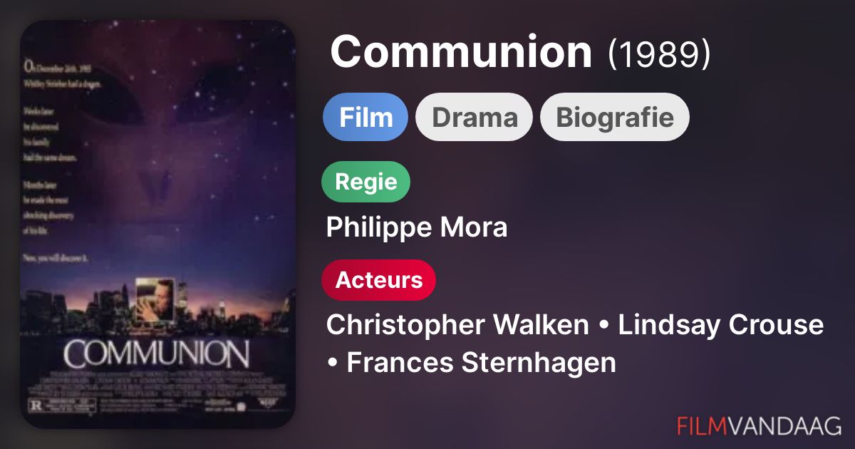 Communion (film, 1989) - FilmVandaag.nl