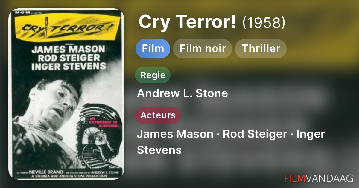 Cry Terror! (film, 1958) - FilmVandaag.nl