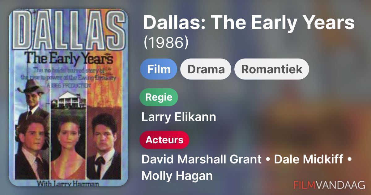 Dallas: The Early Years (film, 1986) - FilmVandaag.nl