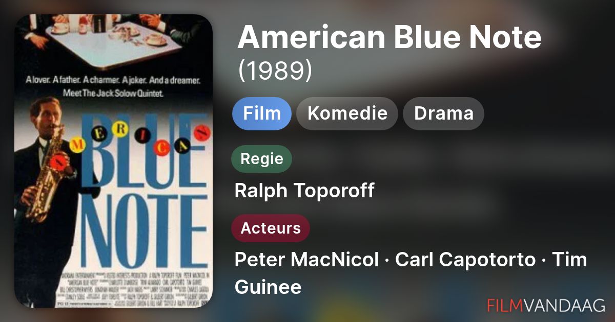 American Blue Note (film, 1989) - FilmVandaag.nl