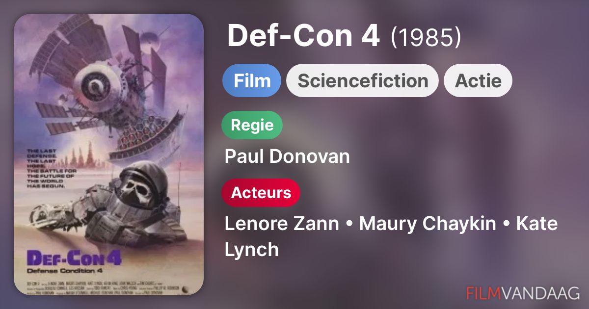 Def-Con 4 (film, 1985) - FilmVandaag.nl