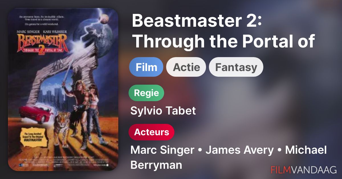 Beastmaster 2: Through the Portal of Time (film, 1991) kopen op dvd of ...