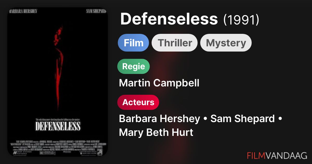 Defenseless (film, 1991) - FilmVandaag.nl