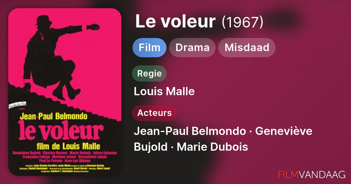 Le voleur (film, 1967) - FilmVandaag.nl