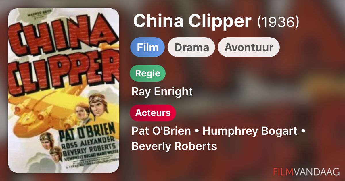 China Clipper (film, 1936) - FilmVandaag.nl