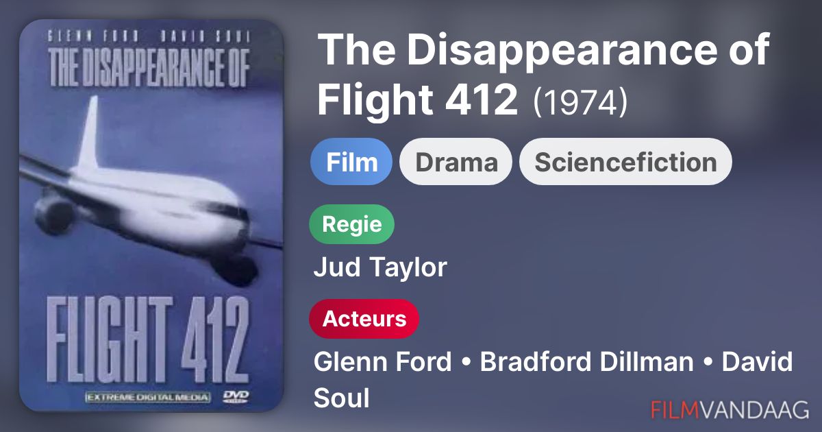 The Disappearance of Flight 412 (film, 1974) - FilmVandaag.nl