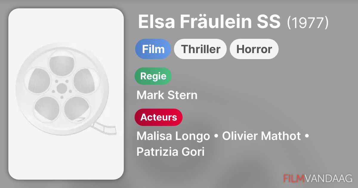 Elsa Fräulein SS (film, 1977) - FilmVandaag.nl