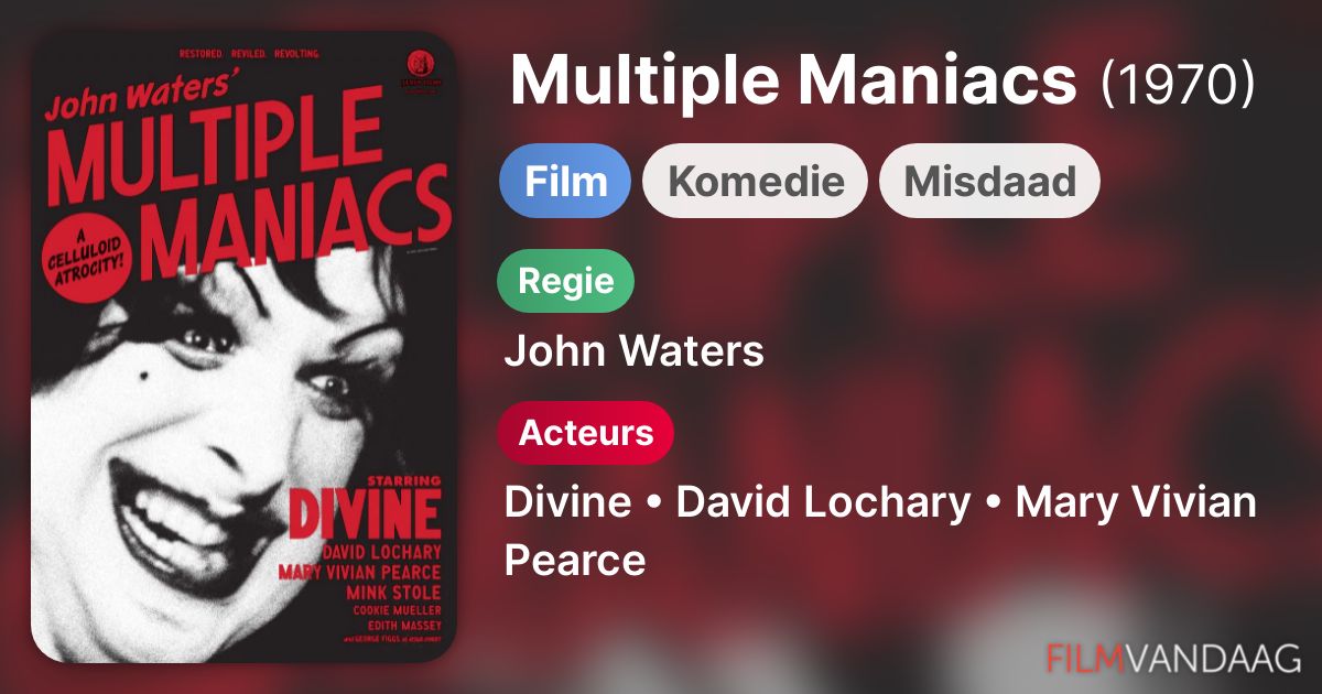 Multiple Maniacs (film, 1970) - FilmVandaag.nl