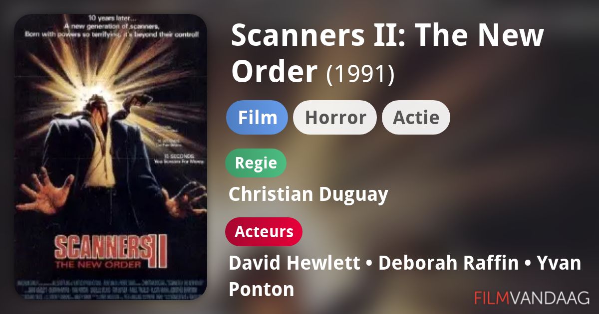 Scanners II: The New Order (film, 1991) - FilmVandaag.nl