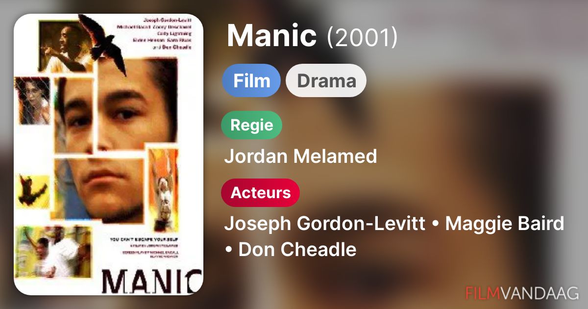 Manic (film, 2001) - FilmVandaag.nl