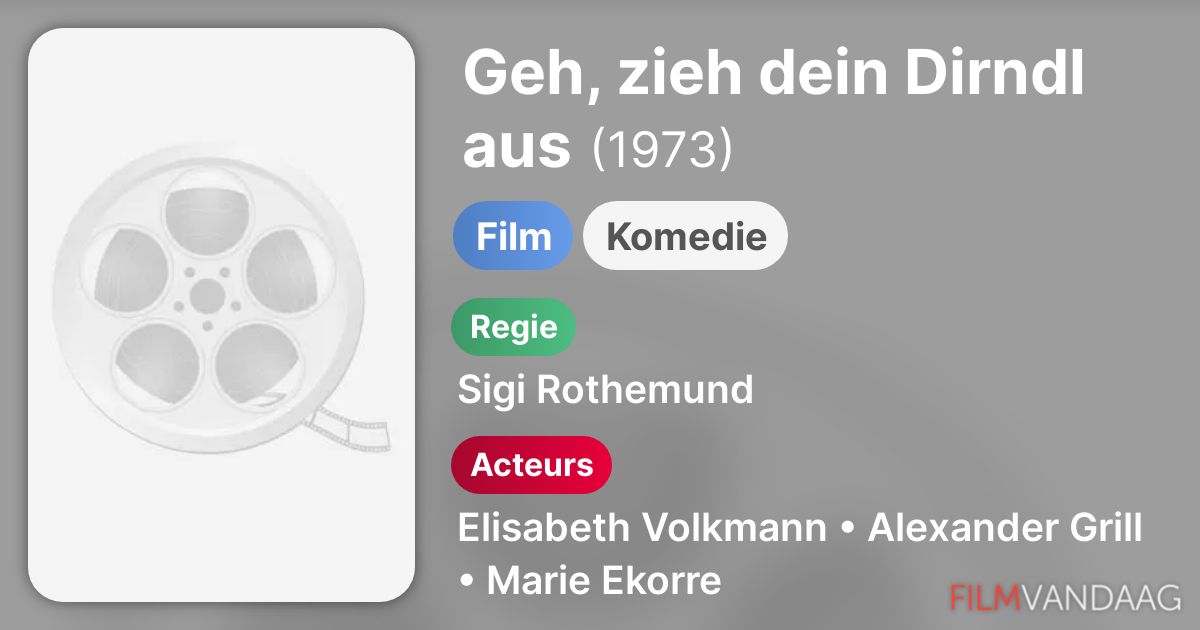Geh, zieh dein Dirndl aus (film, 1973) - FilmVandaag.nl