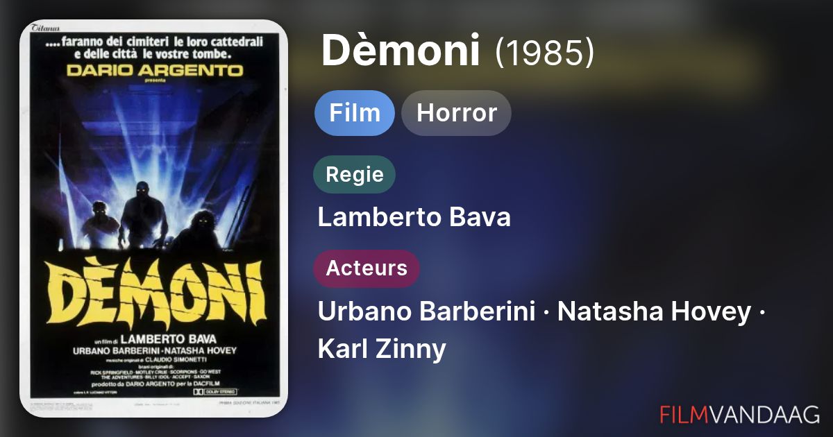 Dèmoni (film, 1985) - FilmVandaag.nl