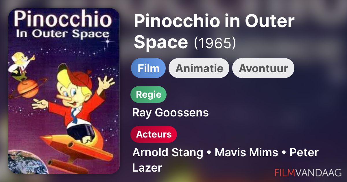 Pinocchio in Outer Space (film, 1965) - FilmVandaag.nl