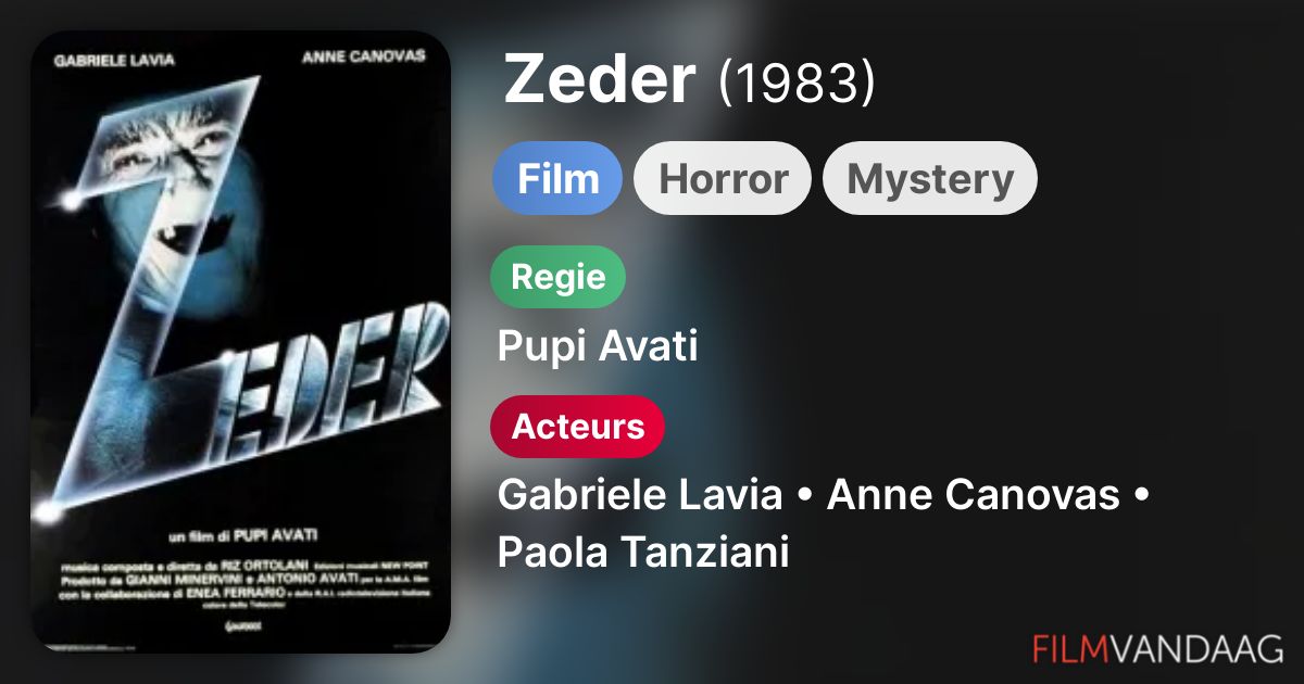 Zeder (film, 1983) - FilmVandaag.nl