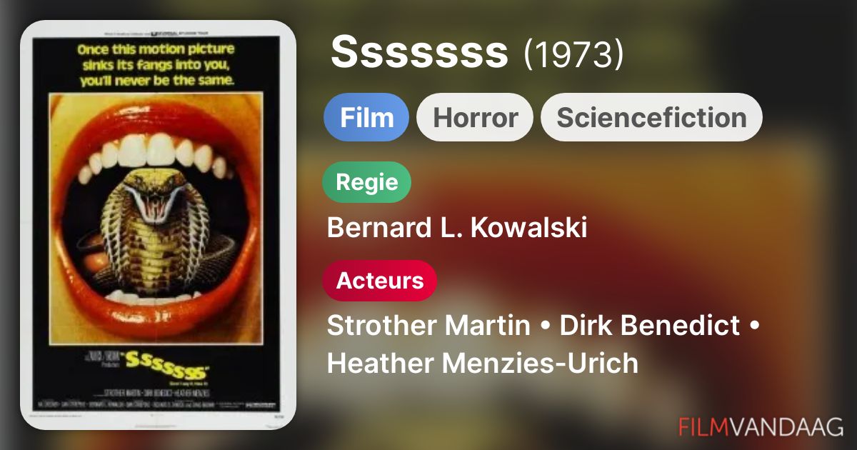 Sssssss (film, 1973) - FilmVandaag.nl