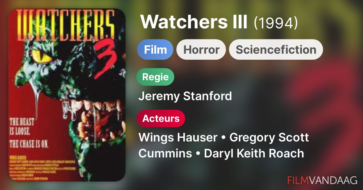 Watchers III (film, 1994) - FilmVandaag.nl