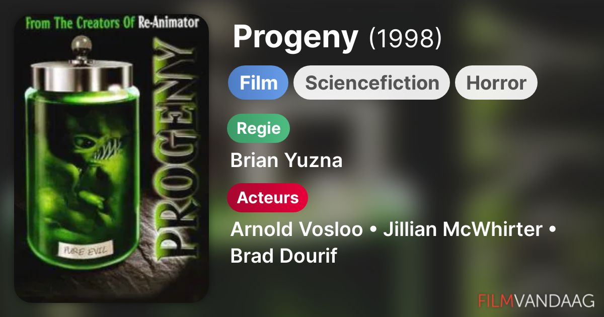 Progeny (film, 1998) - FilmVandaag.nl