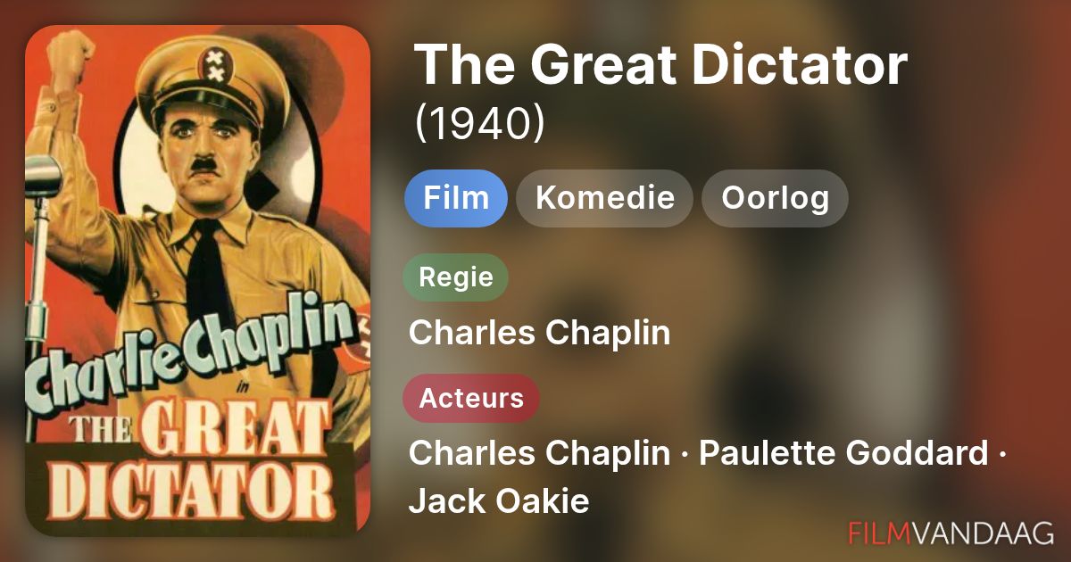 The Great Dictator (film, 1940) - FilmVandaag.nl