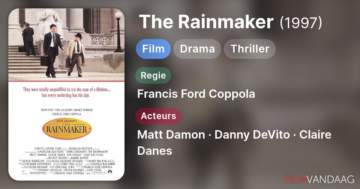 The Rainmaker (film, 1997) - FilmVandaag.nl