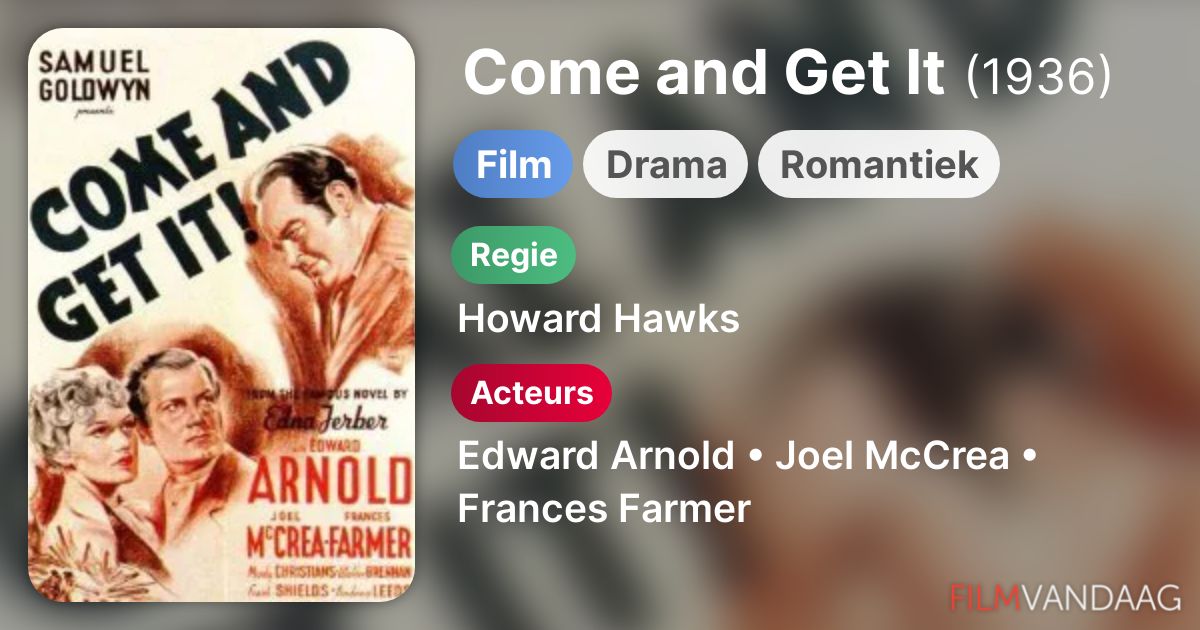 Come and Get It (film, 1936) - FilmVandaag.nl