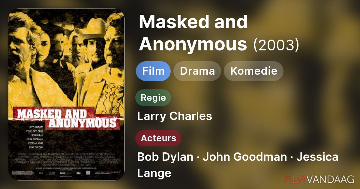 Masked and Anonymous (film, 2003) - FilmVandaag.nl