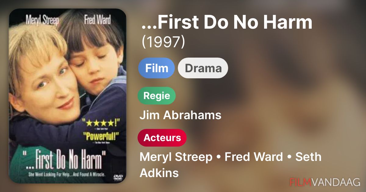 ...First Do No Harm (film, 1997) - FilmVandaag.nl