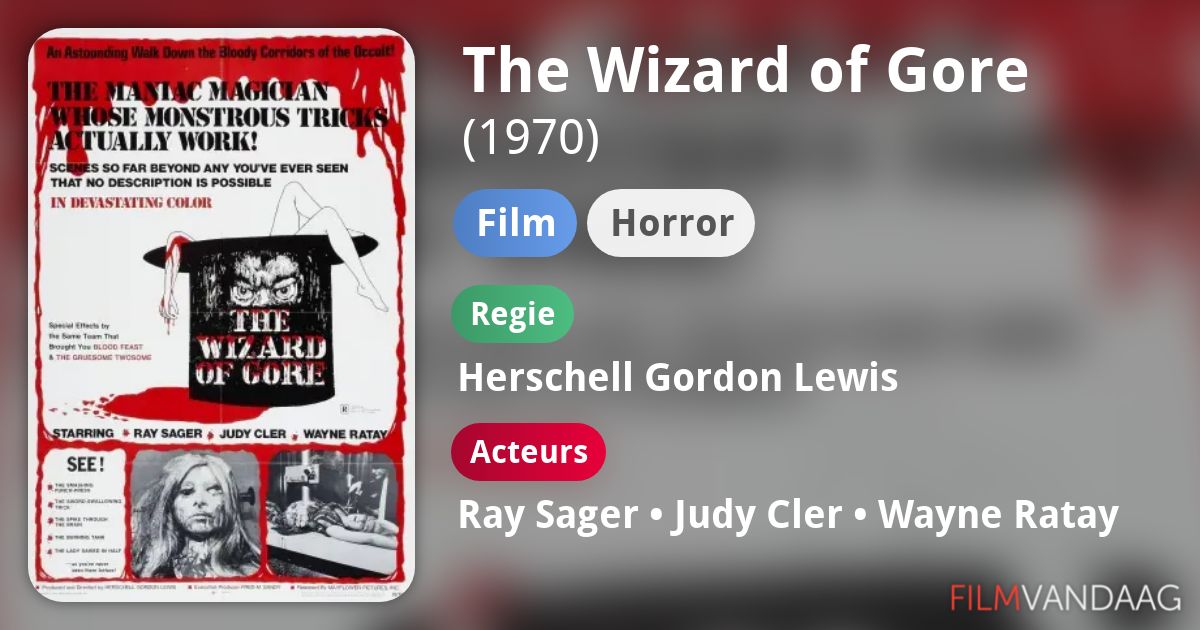 The Wizard of Gore (film, 1970) - FilmVandaag.nl
