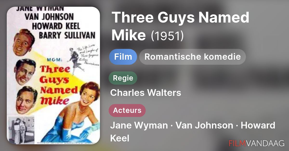 Three Guys Named Mike (film, 1951) - FilmVandaag.nl