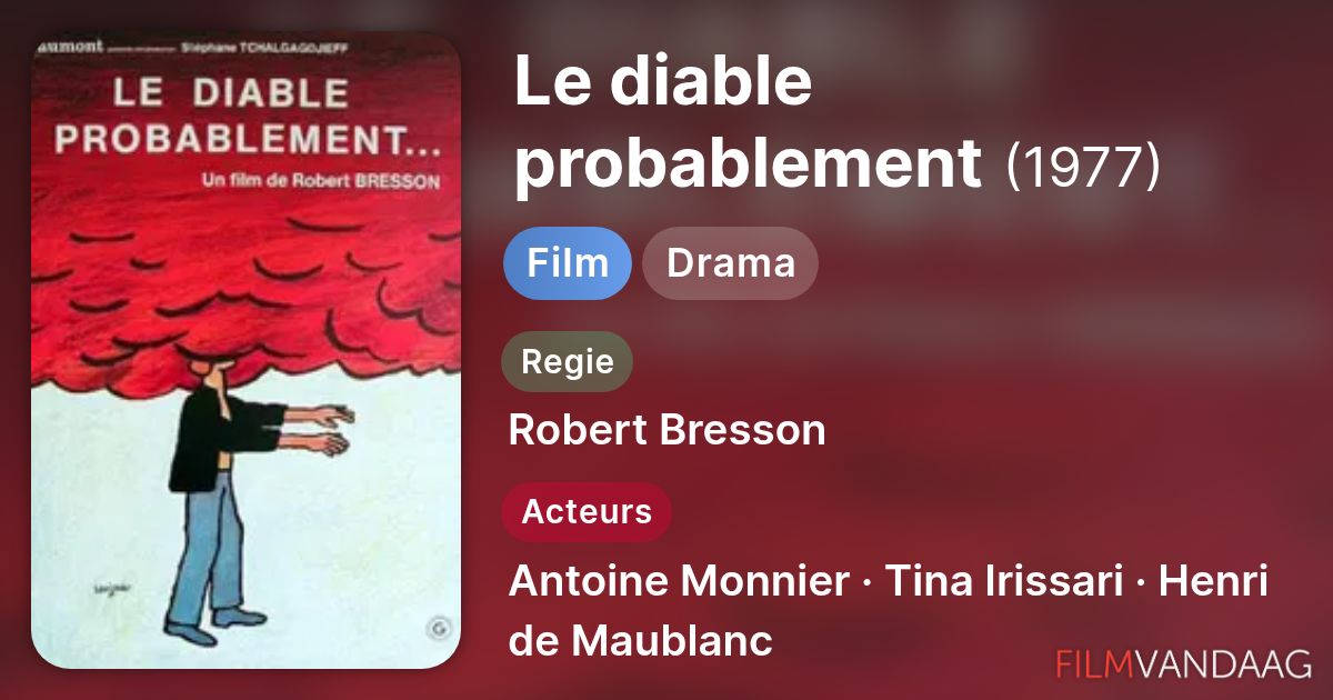 Le diable probablement (film, 1977) - FilmVandaag.nl