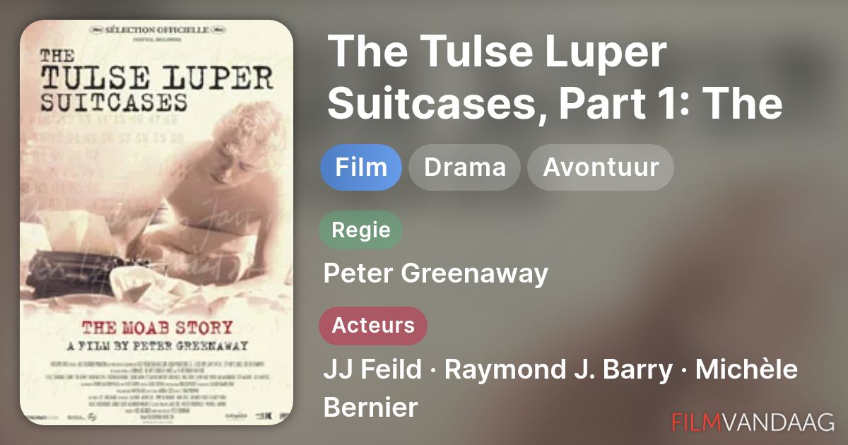 The Tulse Luper Suitcases, Part 1: The Moab Story (film, 2003 ...