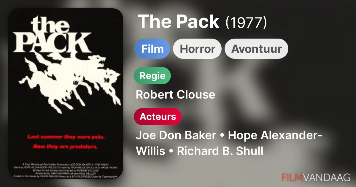 The Pack (film, 1977) - FilmVandaag.nl