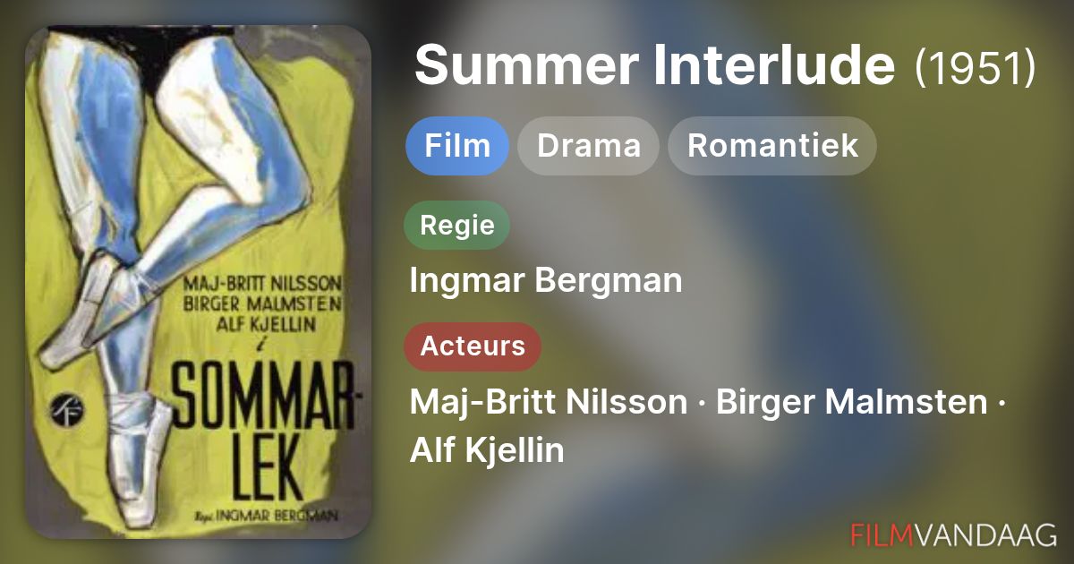 Summer Interlude (film, 1951) - FilmVandaag.nl