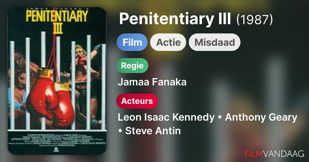 Penitentiary III (film, 1987) - FilmVandaag.nl