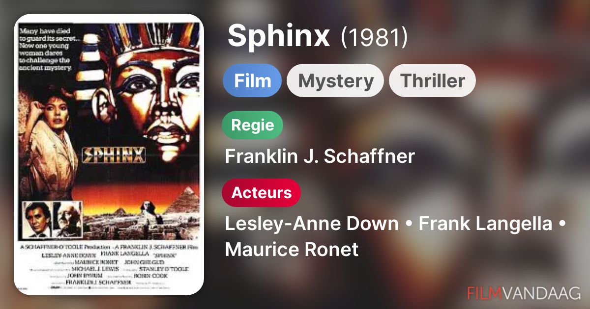 Sphinx (film, 1981) - FilmVandaag.nl