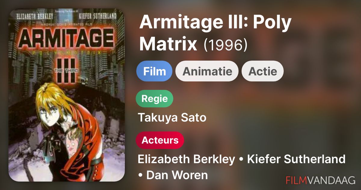 Armitage III: Poly Matrix (film, 1996) - FilmVandaag.nl