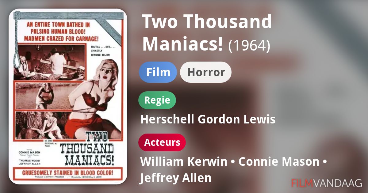 Two Thousand Maniacs! (film, 1964) - FilmVandaag.nl