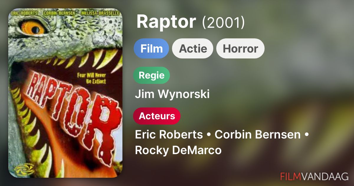 Raptor (film, 2001) - FilmVandaag.nl