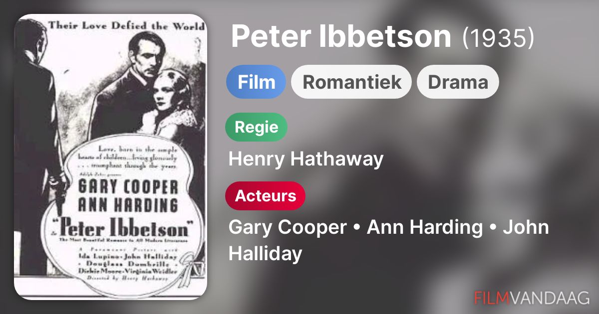 Peter Ibbetson (film, 1935) - FilmVandaag.nl