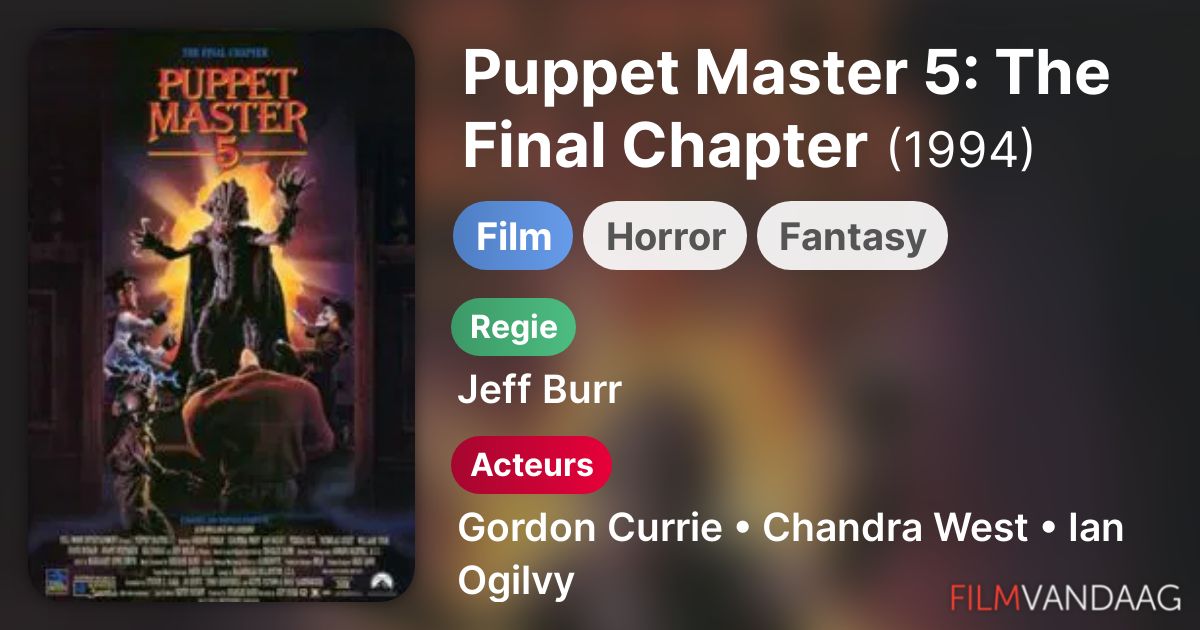 Puppet Master 5: The Final Chapter (film, 1994) - FilmVandaag.nl
