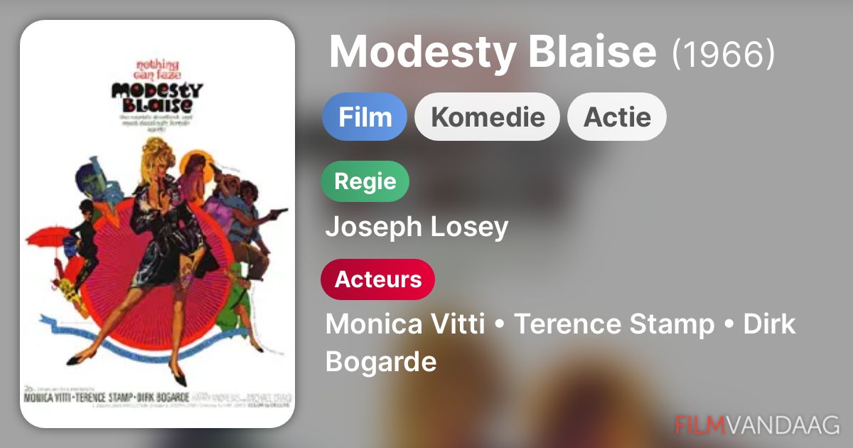 Modesty Blaise (film, 1966) - FilmVandaag.nl